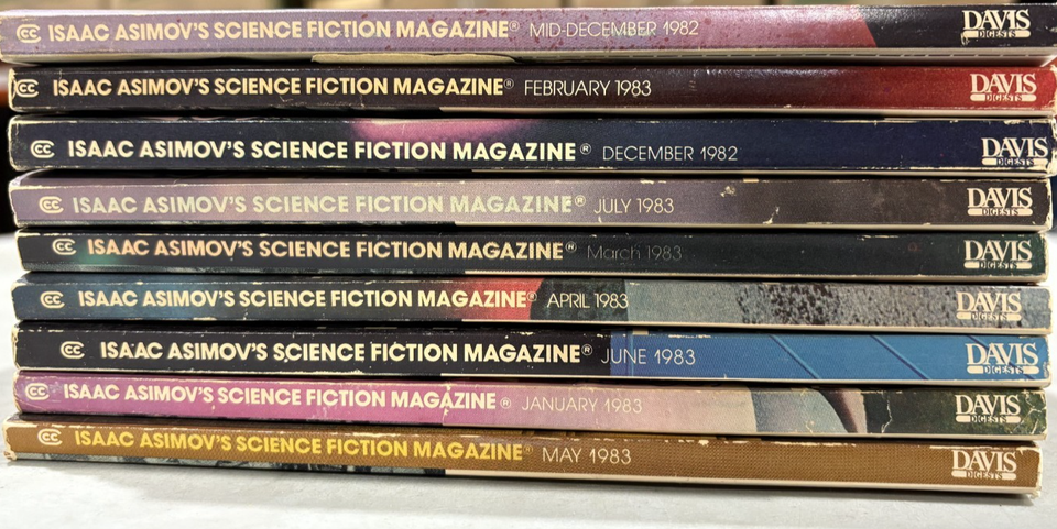 Isaac Asimov Science Fiction Magazine Lot Of 9 1981 1982 | eBay