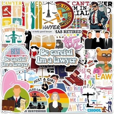 50 Pcs Lawyer Vinyl Stickers,Graffiti Stickers,Lawyer Vinyl Waterproof ...