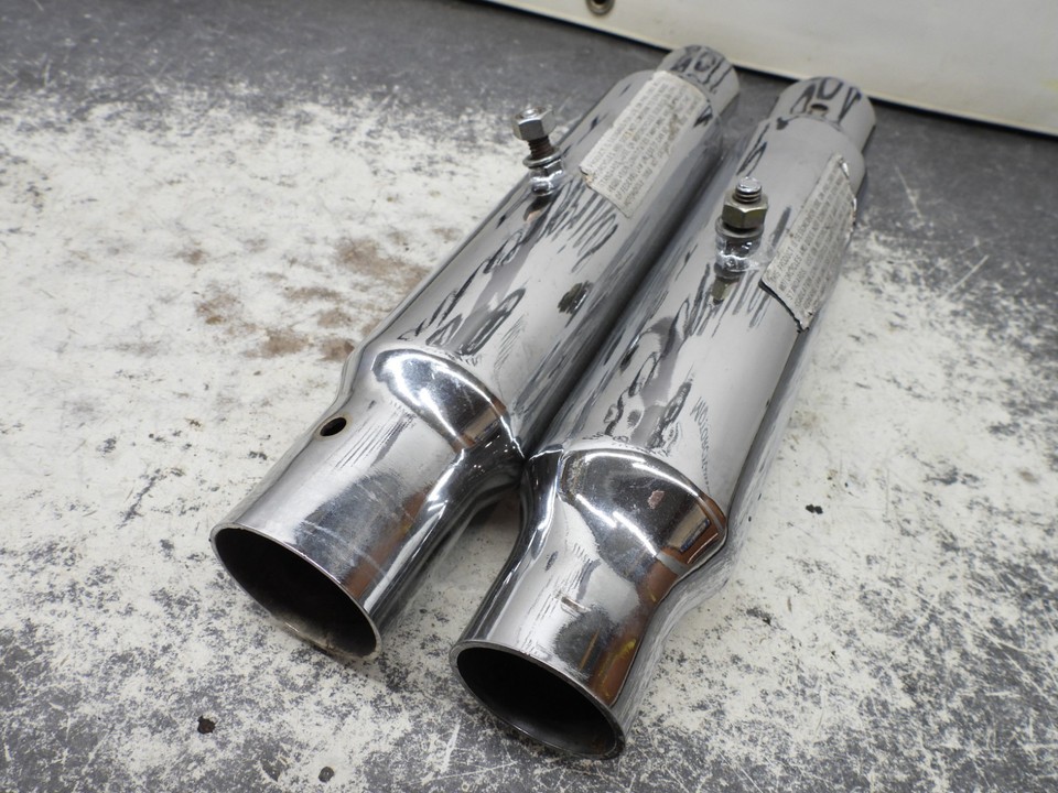 Triumph Norton BSA Harely Chopper Bobber Shorty Exhaust Mufflers 2939 ...