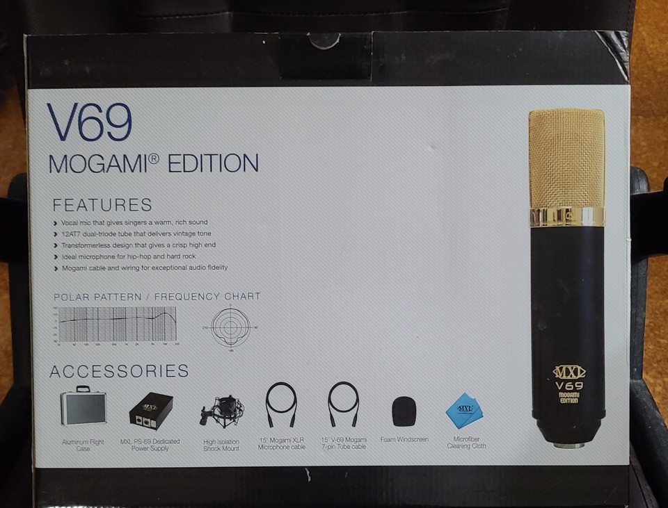 MXL V69M Large Diaphragm Tube Condenser Microphone Mogami Edition W ...