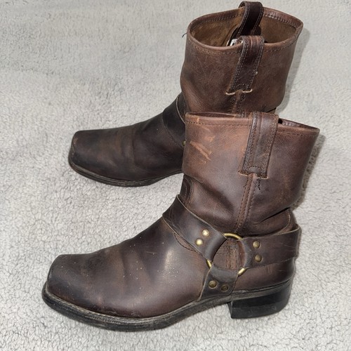 Frye 87400 Men’s 8R Brown Leather Harness Motorcycle Riding Engineer Boots 10M | eBay