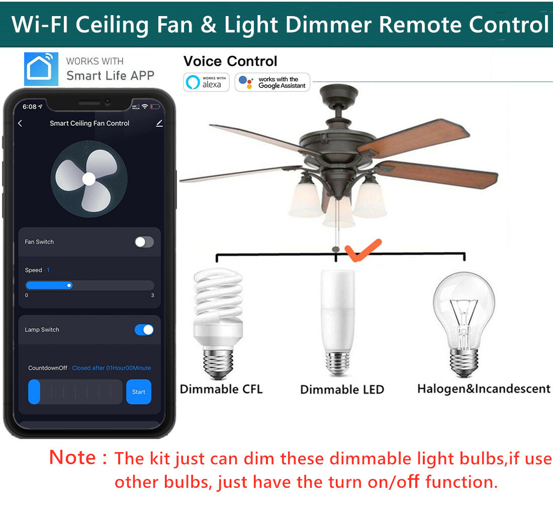 Remote Control Ceiling Light Dimmer | Shelly Lighting