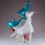 Blue Dolphins & Clown Fish Swimming Over LED Conch Shell Figurine ...