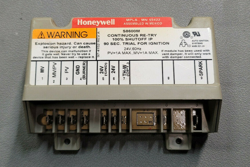 Honeywell S8600M1005 Furnace Ignition Control Module S8600M HQ1011449HW ...