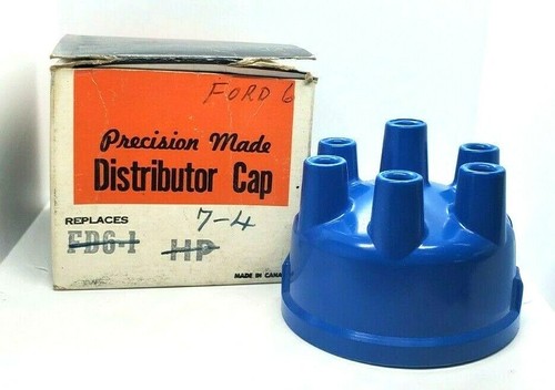 NOS Made in CANADA Blue Distributor Cap 59-74 Ford 6 Cylinder x.ref ...