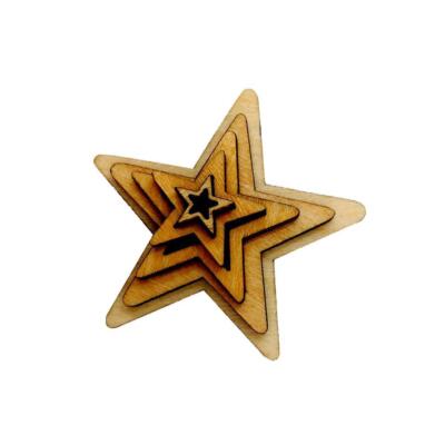 50x Wooden Shape Star Embellishments used used Making Crafts | eBay