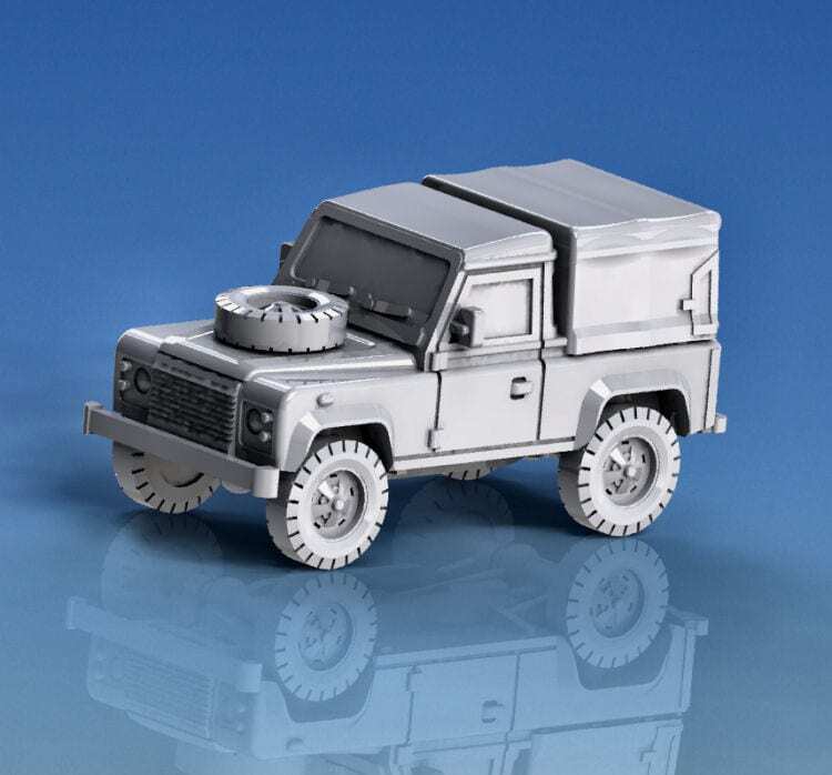 British Army LAND ROVER car model resin 3D printed various models and ...