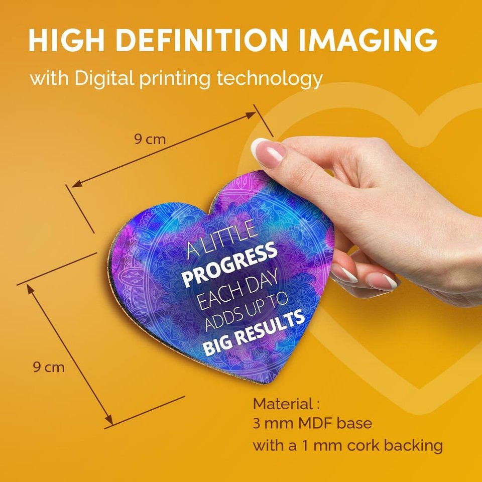 2x Heart MDF Coasters - Positive Motivational Quote #14235 | eBay UK