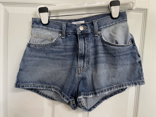 Forever 21 Womens Jean Shorts Blue Size 28 Contrast Denim 2 Inch Inseam ...