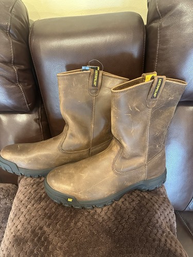 Caterpillar Cat Drawbar Steel Toe Leathr Wrk Boots Brnwn Men's Size14 ...