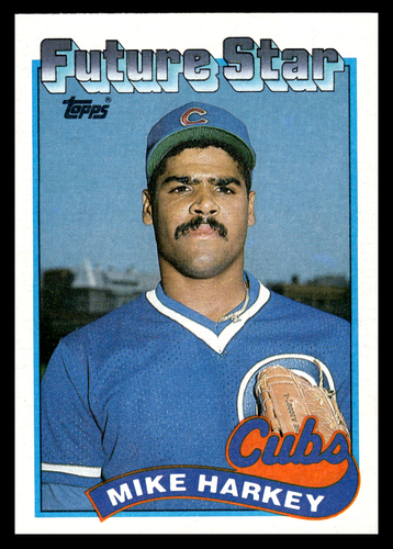 1989 Topps Mike Harkey #742 Cubs Rookie Future Stars MLB Baseball Base ...