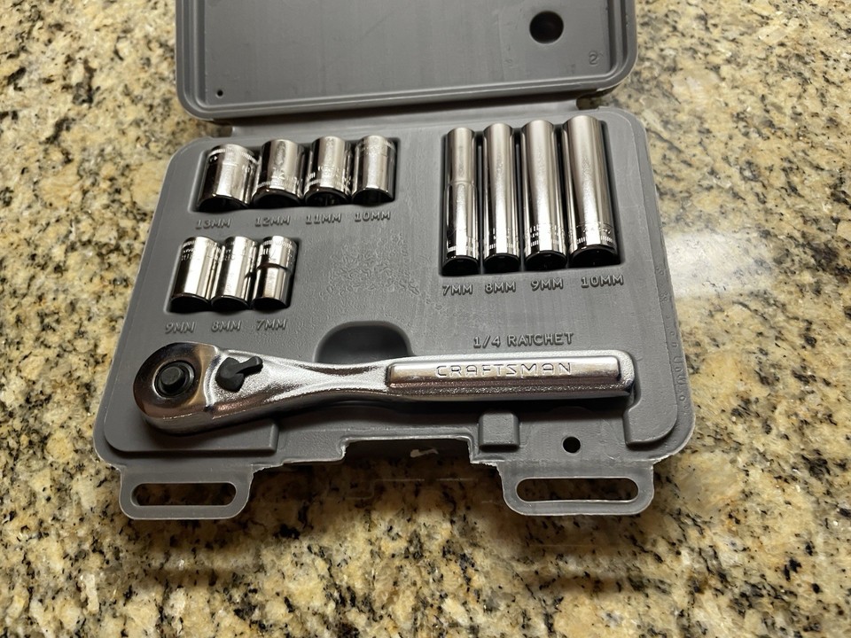 Craftsman USA 34746 Metric 12 Piece 1/4” Drive Socket Set | eBay