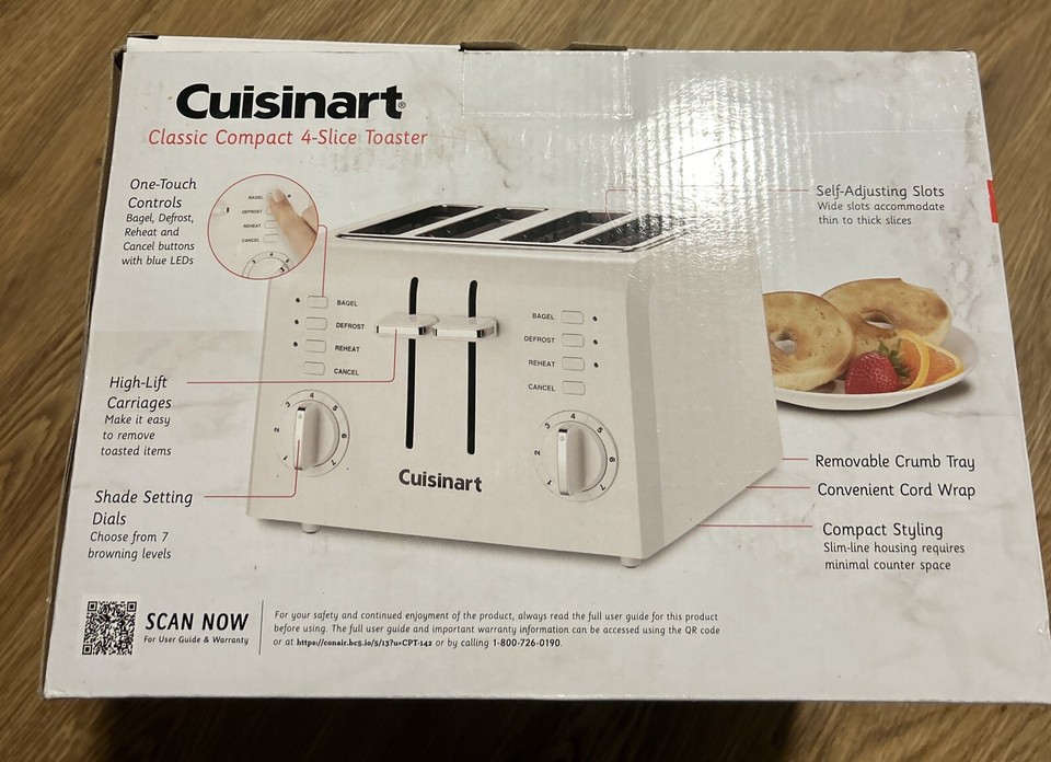 Cuisinart Toasters 4 Slice Compact Plastic Toaster, CPT-142P1 | eBay