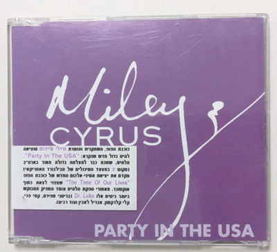 MILEY CYRUS Party In The USA PROMO ISRAEL ISRAELI PROMO CD SINGLE ...