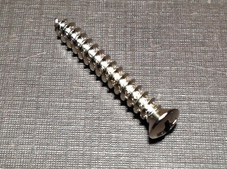 100pcs NORS #8 x 1-1/4" w/#6 nickel plated sheet metal garnish trim ...