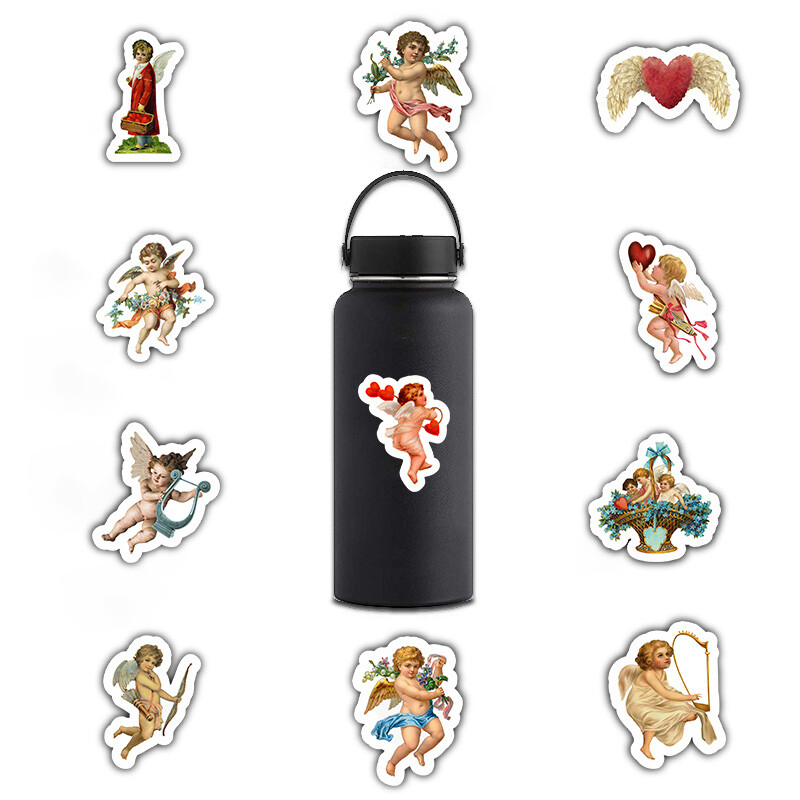 50x Retro Cupid Love Angel Sticker Pack Waterproof Graffiti Decal Gift ...