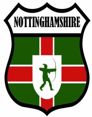 2 x Nottinghamshire Notts County Flag Self Adhesive Backed Stickers Car ...