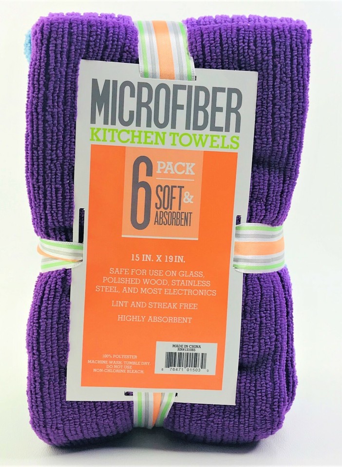Microfiber Soft Absorbent All-Purpose Cleaning Cloth 10pc or Kitchen ...