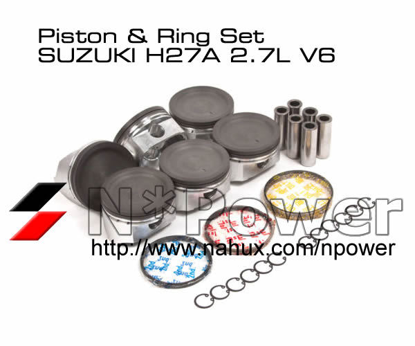 0.50+ PISTON & RING SET 6 FOR SUZUKI H27A 2.7L V6 Grand Vitara JB627 XL ...