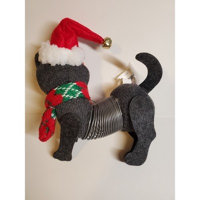Dog Coil Spring Santa Plush 4" | eBay