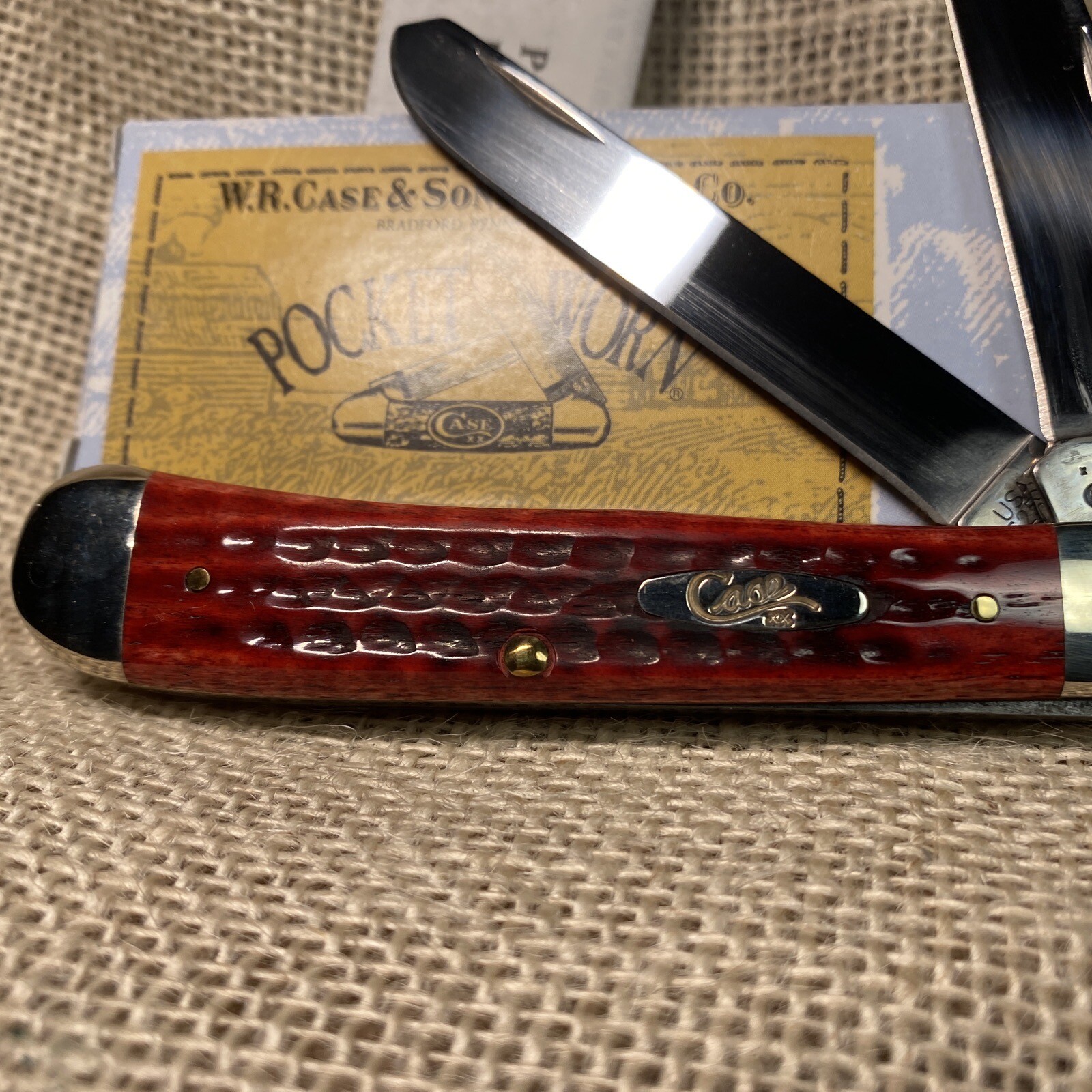 CASE XX OLD RED BONE POCKETWORN TRAPPER KNIFE 6254 SS 00783 ** | eBay