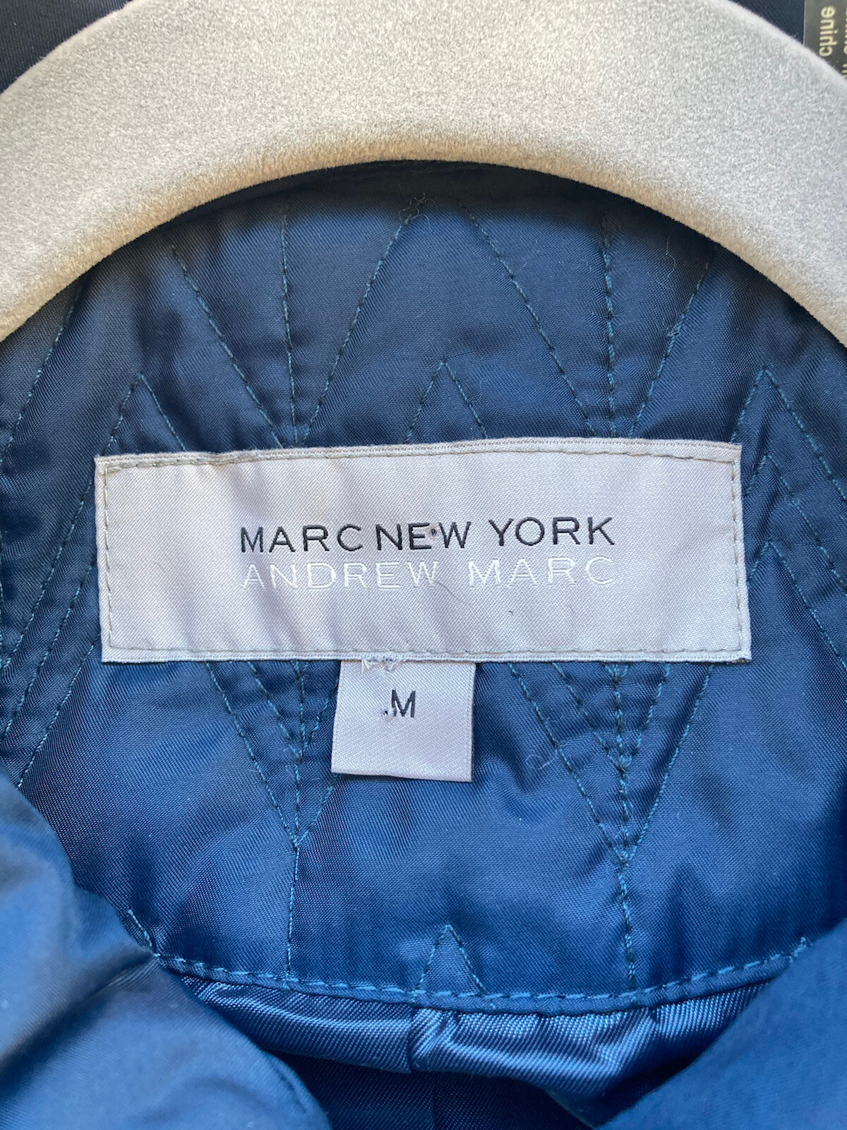 Marc New York Andrew Marc Blue Quilted Jacket Zip And… - Gem