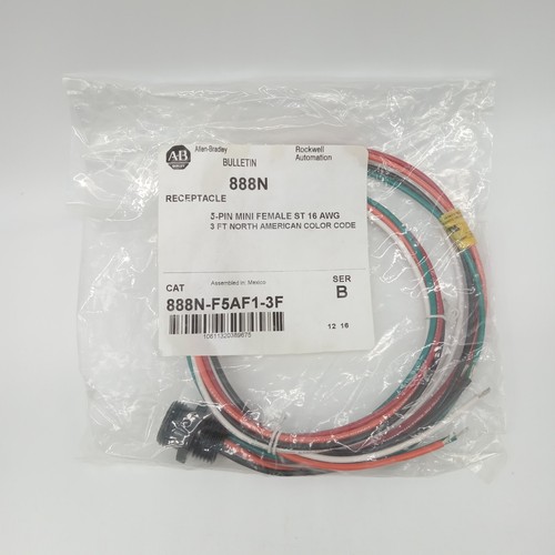Allen-Bradley 888N-F5AF1-3F 5-Pin Mini Female Receptacle | eBay