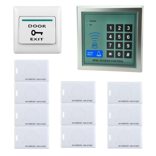 Door Access RFID 125KHz Reader Keypad Exit Button Proximity EM ID White ...