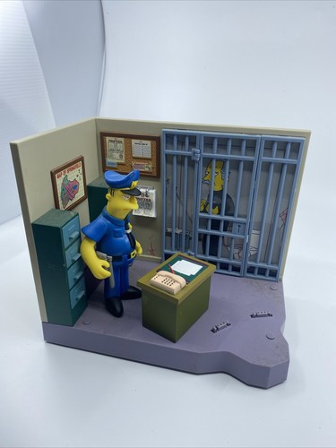 THE SIMPSONS POLICE STATION Playset W/ OFFICER And Desk Used | eBay