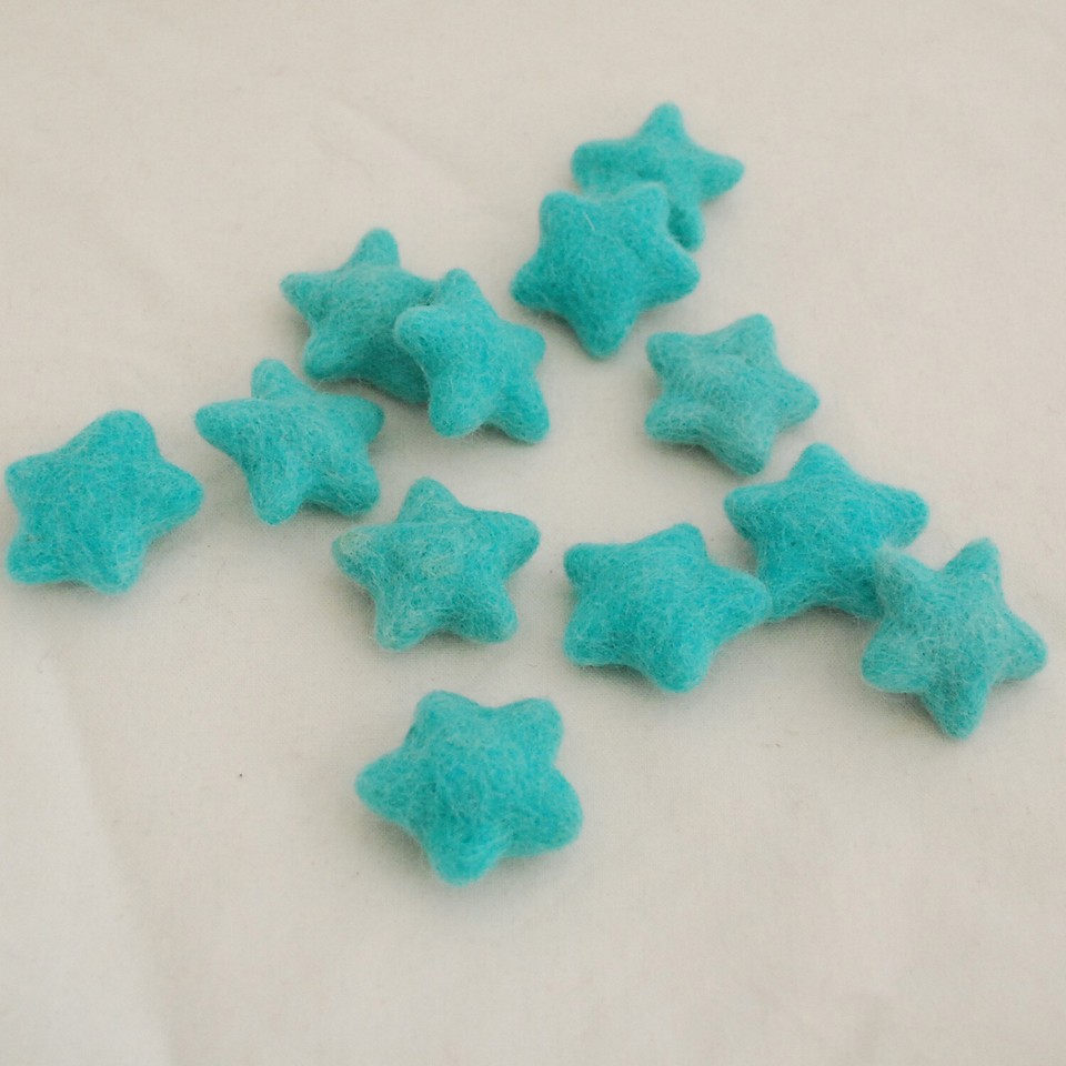 100% Wool Felt Stars - 10 Felted Stars - 90 Colours to choose | eBay