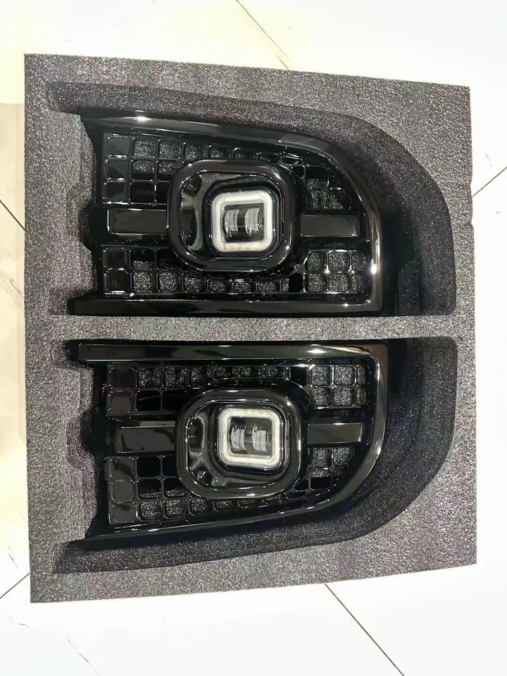 Fit For Land Rover Defender 2020-2023 Pair Front Fog Light Lamp Cover ...