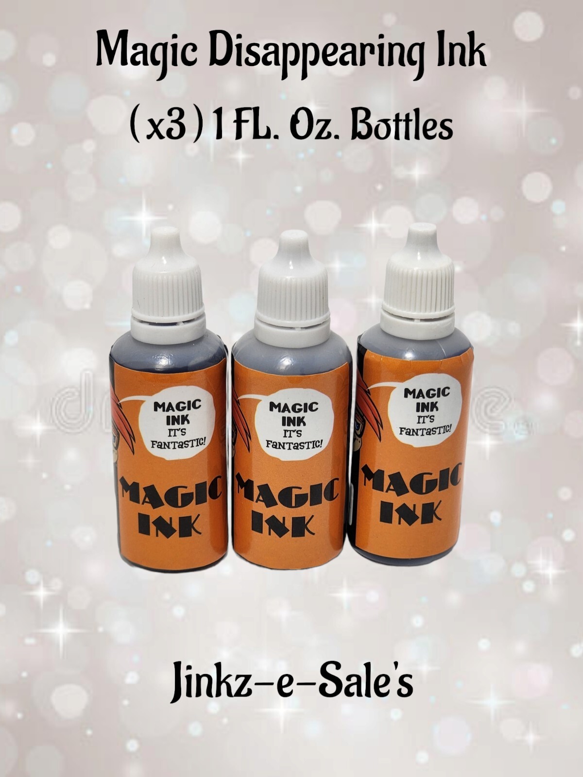 3 Bottles of Magic Disappearing Ink 1oz Bottle Novelty Party Gag Prank ...
