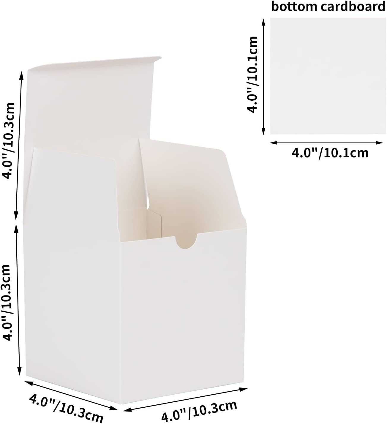 4x4x4 Inches Small Gift Box with lids Pack of 100, White Gift Boxes ...