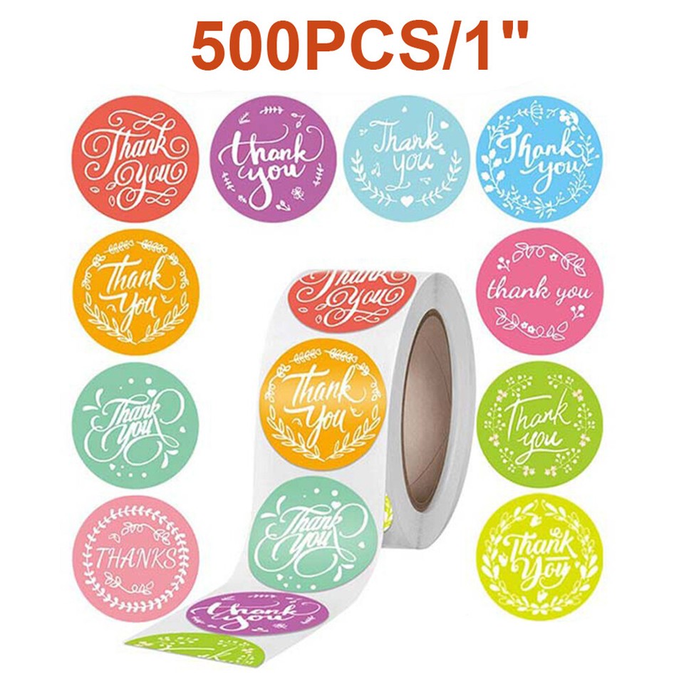500Pcs 1.5" Thank You Stickers Thank You For Supporting Small Business ...
