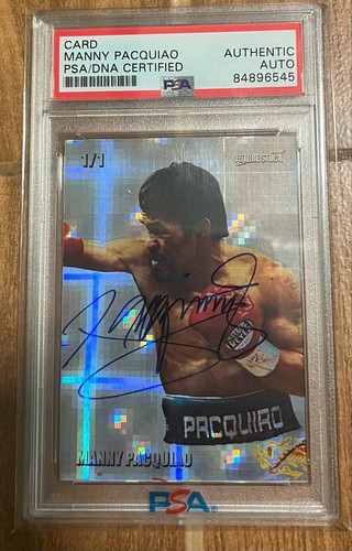 AUTO Signed Future Stock MANNY PACQUIAO 1/1 AUTOGRAPHED PSA / DNA ...