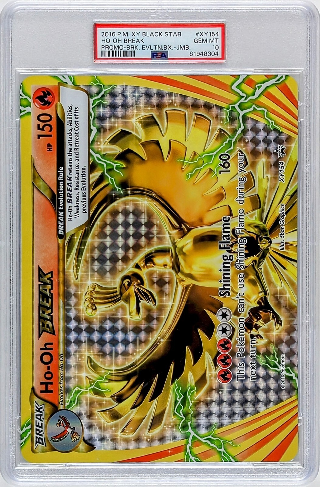 2016 Ho-Oh Break Jumbo #XY154 | Promo | English | Pokemon Evolutions ...