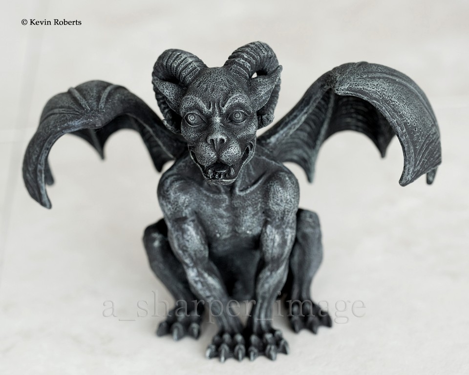 Winged Ram Horned 'Stone' Gargoyle Chimera Guardian Gothic Statue ...