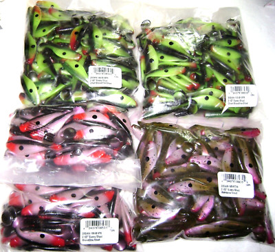 400 MISTER TWISTER NATURE SASSY SHAD LURES BLOODLINE SHAD RAIN TROUT ...