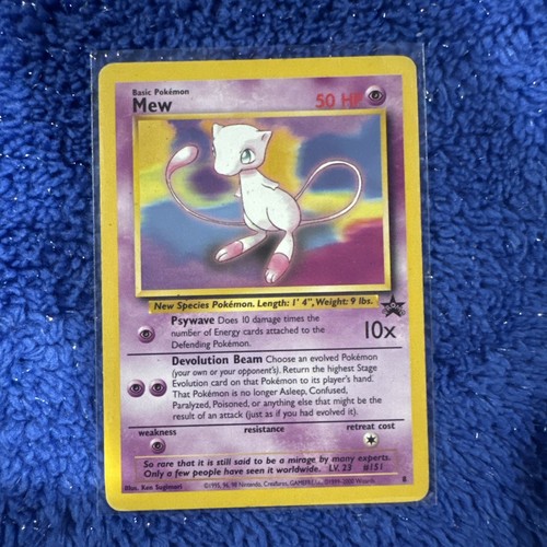 Mew Promo 8 MINT/NM -Vintage Rare Pokémon Card- Black Star Promo (8) | eBay