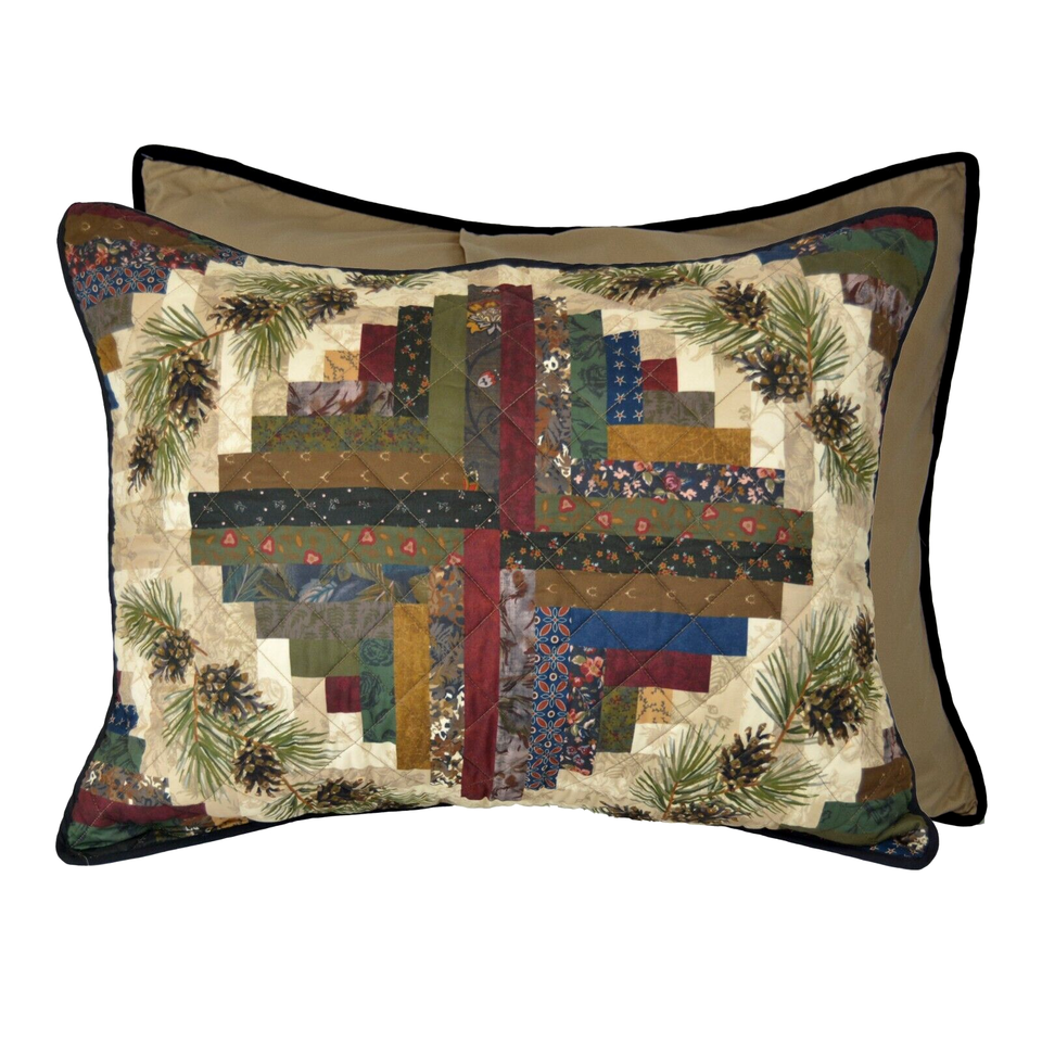 Donna Sharp Whitley 3 -Pc King Quilt Set Plaid Rustic Log Cabin ...