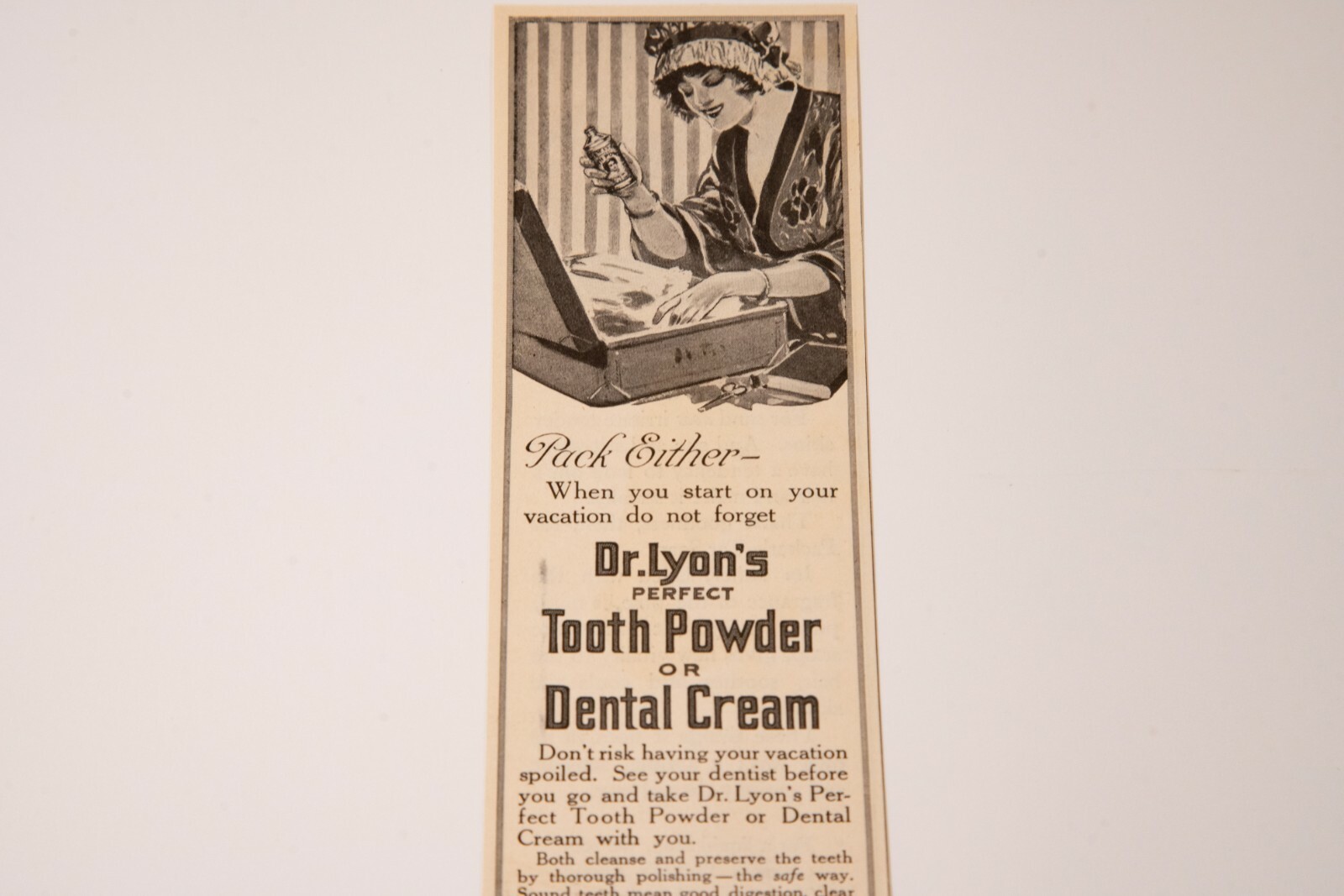 Dr Lyons Tooth Powder, Dental Cream, 1915 Print Advertisement | eBay