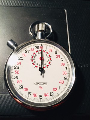 VINTAGE WAKMANN SWISS MADE 7 JEWEL 1/5 STOPWATCH BREITLING READ DESC ...