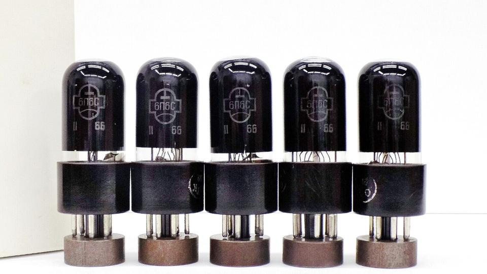 Matched Quintet of Tested Russian Military 6N6C/6P6C/6V6GT Vacuum Tubes ...