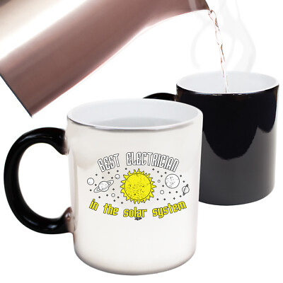 Best Electrician Solar System Funny Mugs Novelty Colour Changing Mug ...