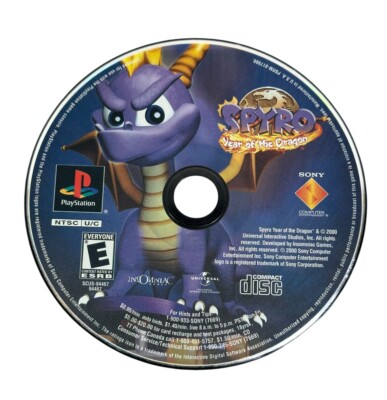 Spyro Year of the Dragon (Sony PlayStation 1, 2000) Disc Only - Tested ...