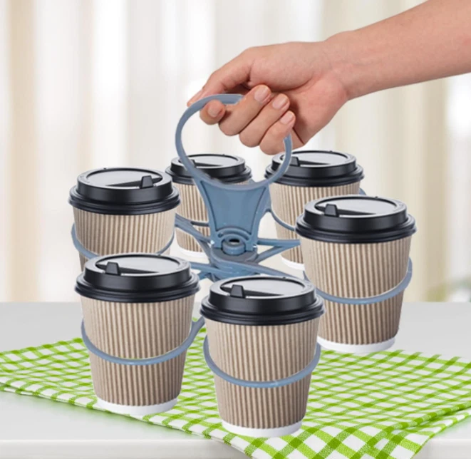 Collapsible Drink Carrier ZKOO Portable Drink Carrier With Handle, 6 ...