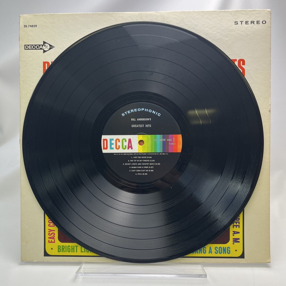 Bill Anderson 's Greatest Hits 1967 Decca DL 74859, Stereo, MCA | eBay