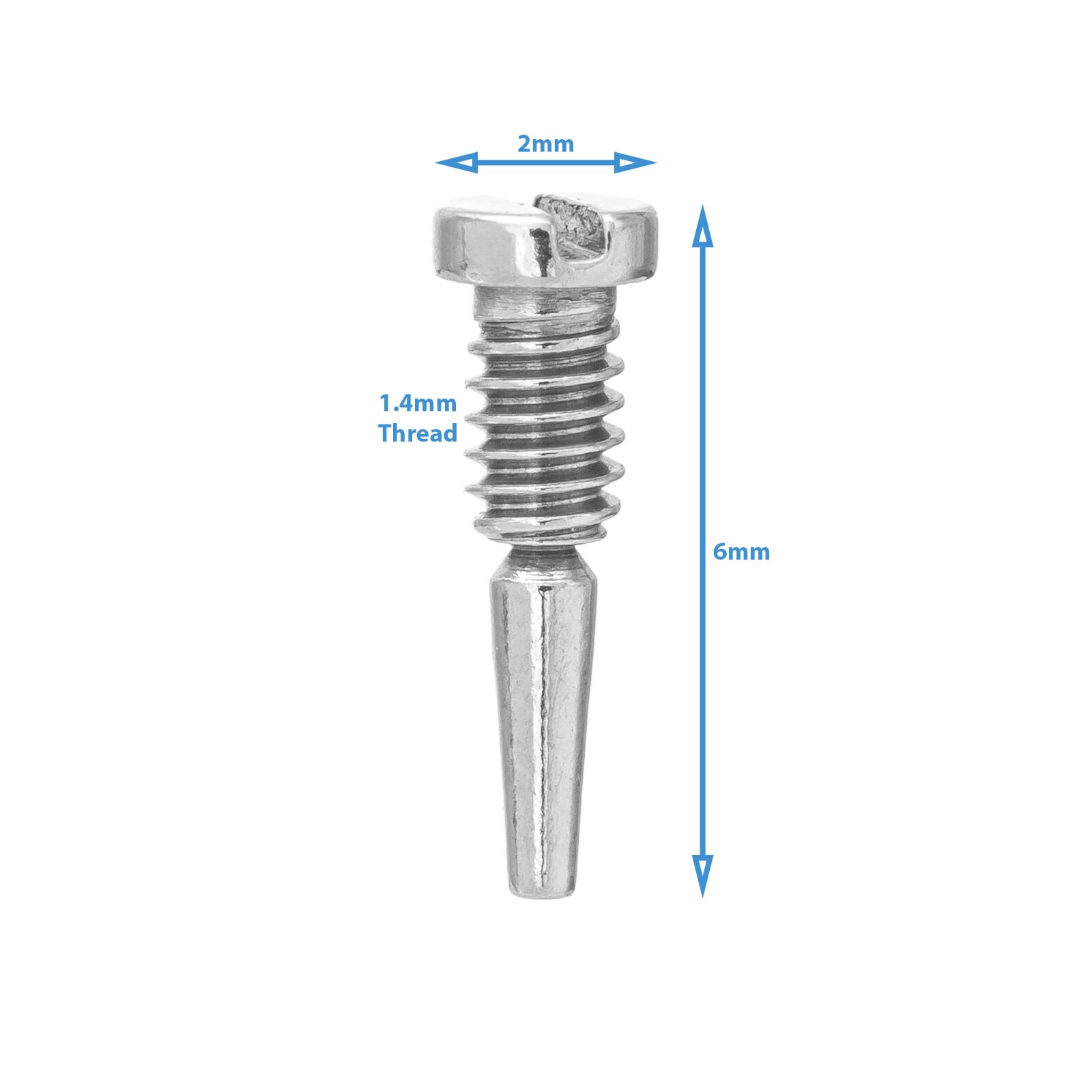 6pcs M1.4 x 6mm Thread Seeking Locating Screw Glasses Eyeglass Frame ...