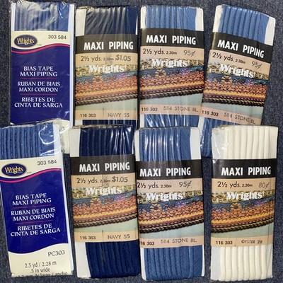 8 Maxi Piping Sewing Trim Lot - mixed colors - Vintage & Modern | eBay