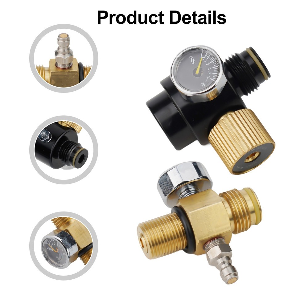 Brand New Regulator HPA Tank Pin Valve 0~2800psi 3000psi Input Pressure ...